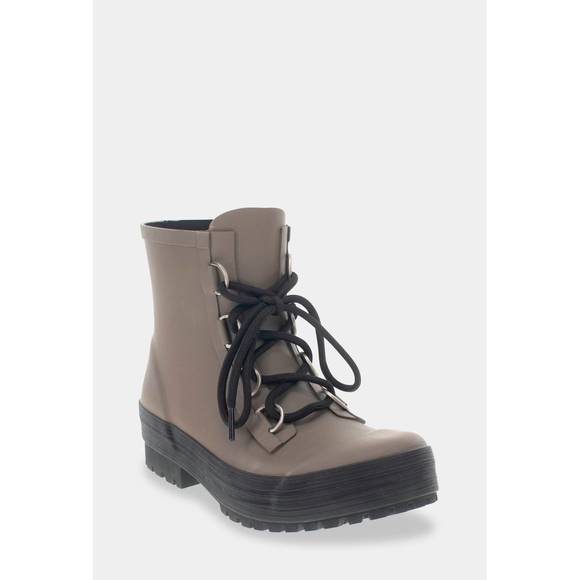 chooka | Shoes | New Chooka Ava Laceup Ankle Rain Boot In Dark Taupe ...